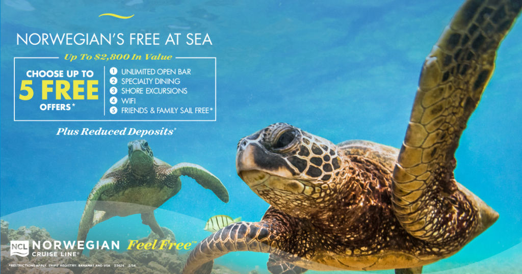 Free at Sea Facebook Graphic | CruiseXplore